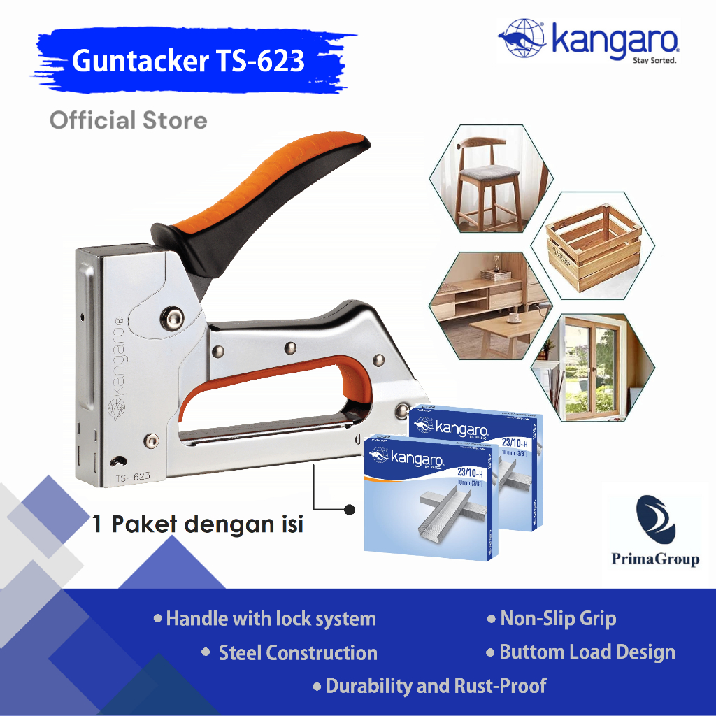 Jual ( 1 PAKET GUNTACKER + ISI ) Alat Staples Tembak Jok Kulit Motor ...