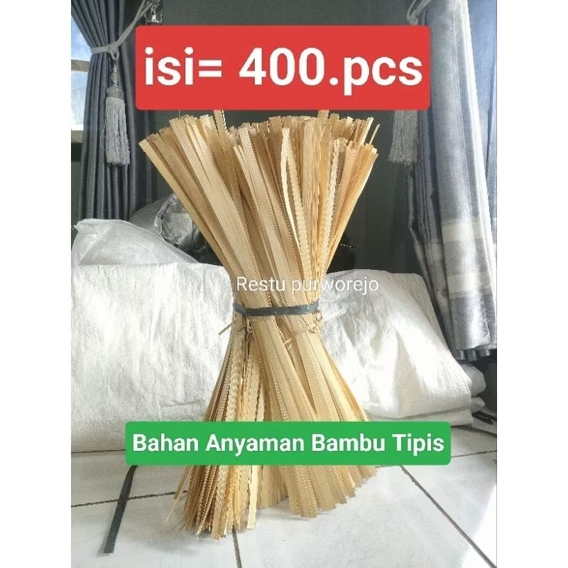 Jual isi 400.pcs P: 40 cm P: 50 cm P: 55 cm P: 60 cm iratan bambu tipis ...