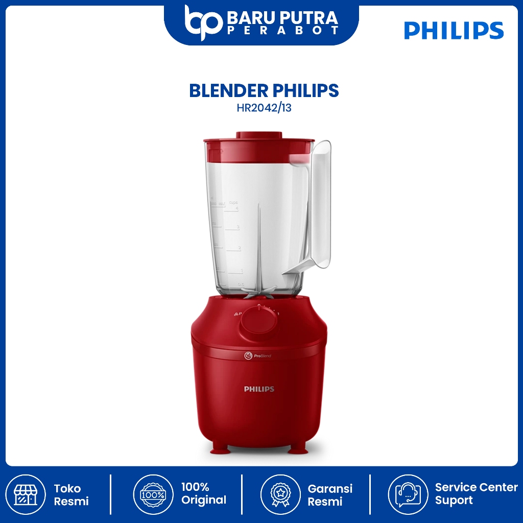 Jual Blender Philips Plastik 1 Liter - 3000 series HR2042/13 - Blender ...