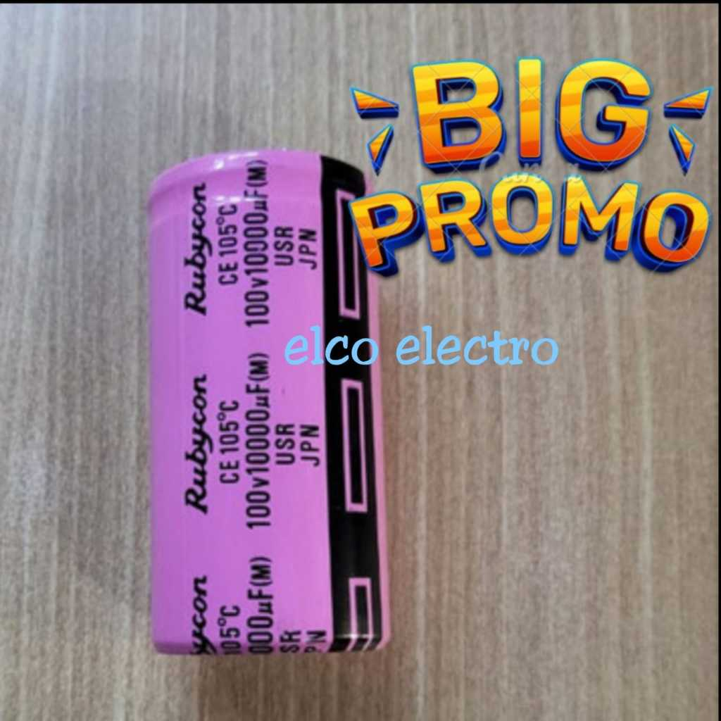 Jual ELCO 10000UF 100V voltmeter dc amper RUBYCON JAPAN PINK EDITION No ...
