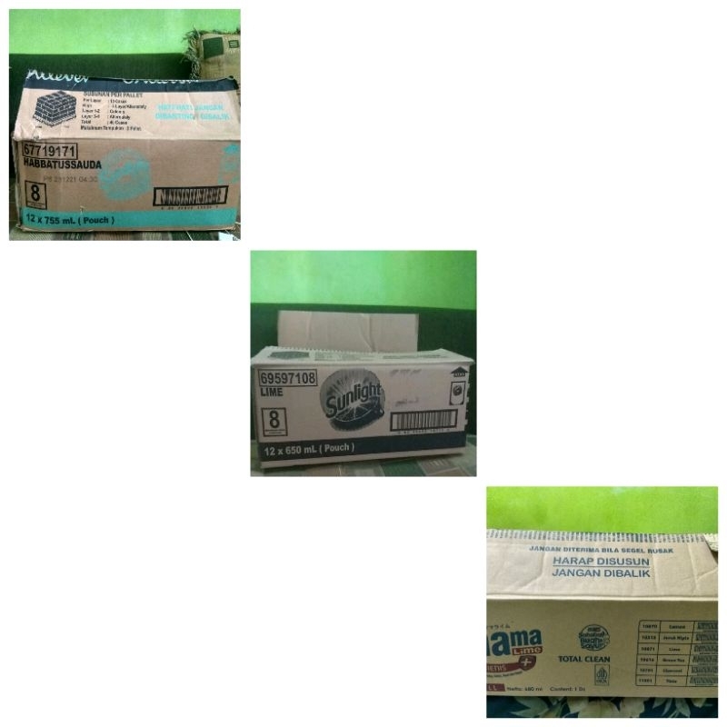 Jual Kardus Bekas Sunlight Mama Lime Layak Pakai Dus Dos Packing 2 ...