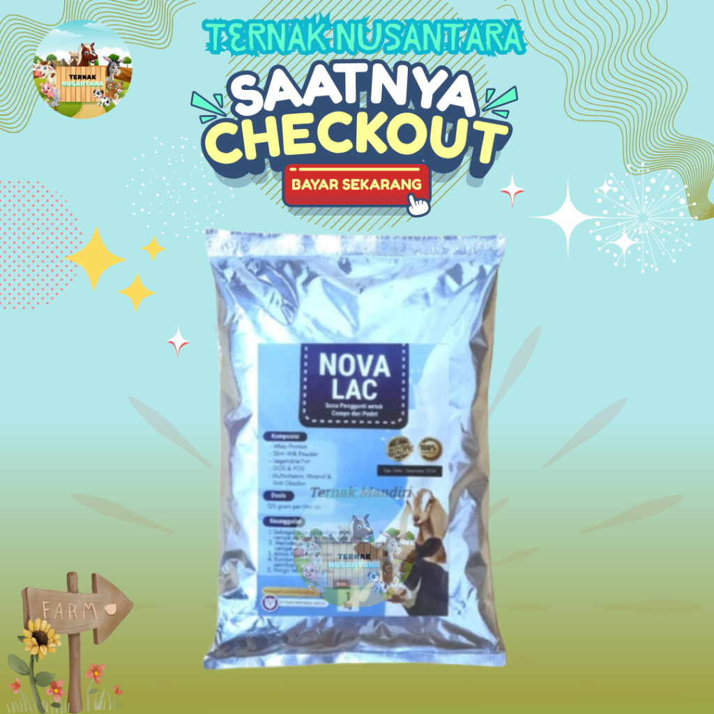 Jual NOVA LAC - Novalac Susu Pengganti Induk Sapi Kambing Domba Anti ...