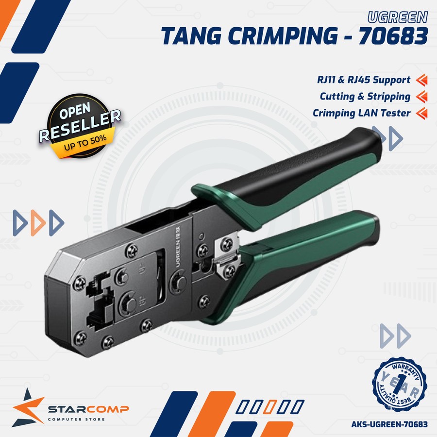 Jual UGREEN 70683 Tang Crimping Tool RJ45 RJ11 LAN Network MultiFungsi | Shopee Indonesia