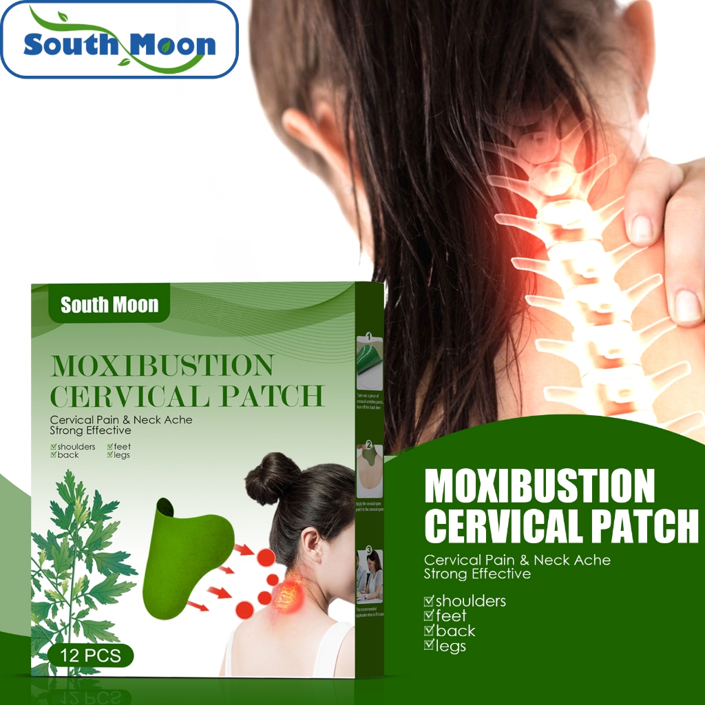 Jual South Moon Moxibustion Cervical Patch Cervical Pain Relief Neck ...