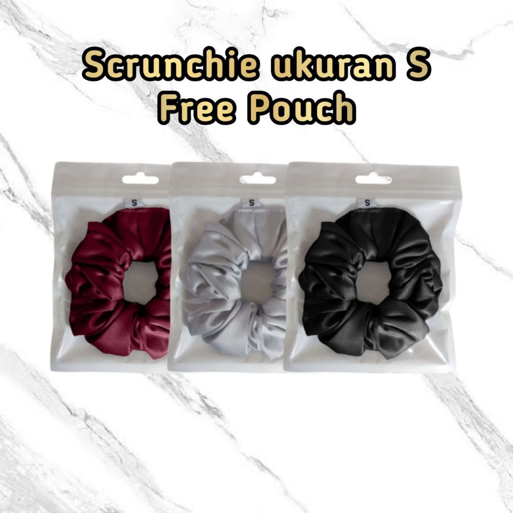 Jual IKAT RAMBUT SCRUNCHIE HIJAB SATIN VELVET - Ukuran S | Shopee Indonesia