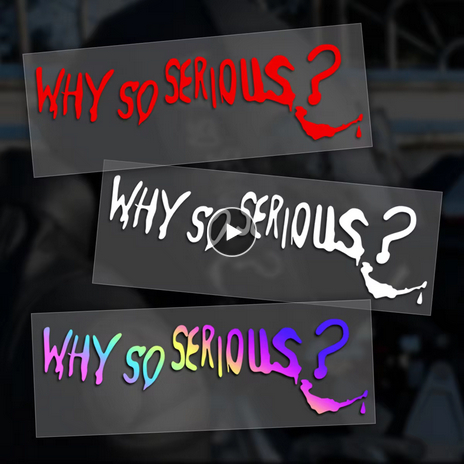 Jual Stiker Why So Serious Berbahan Vinyl Anti Air | Shopee Indonesia