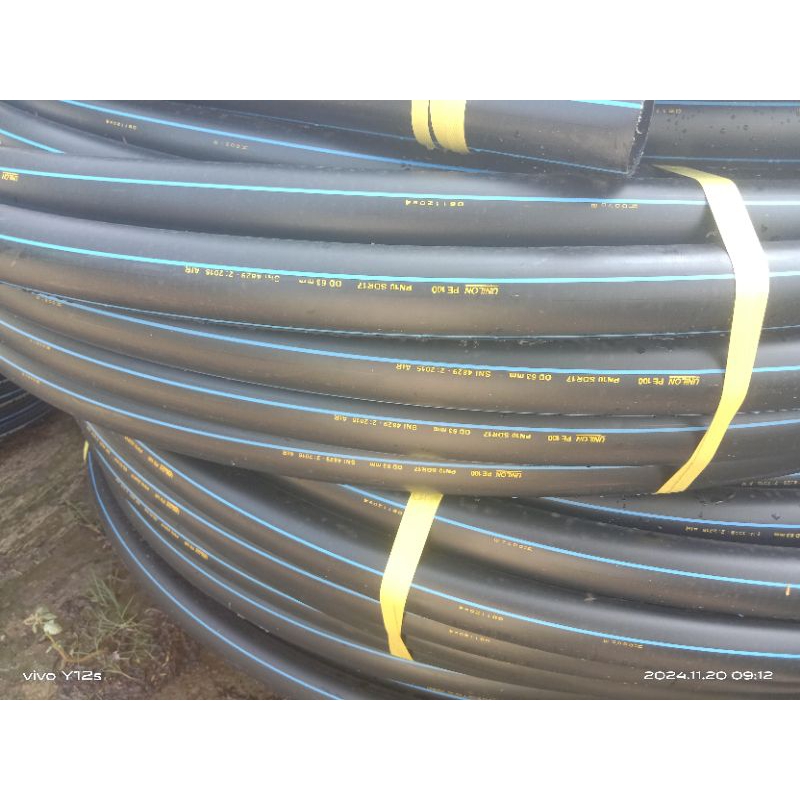 Jual PIPA HDPE UNILON 2" Inchi 63mm PN10 SDR17 SNI / PDAM MURAH SNI 2 ...