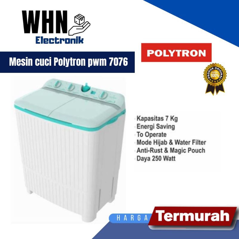 Jual mesin cuci polytron pwm 7076 | Shopee Indonesia