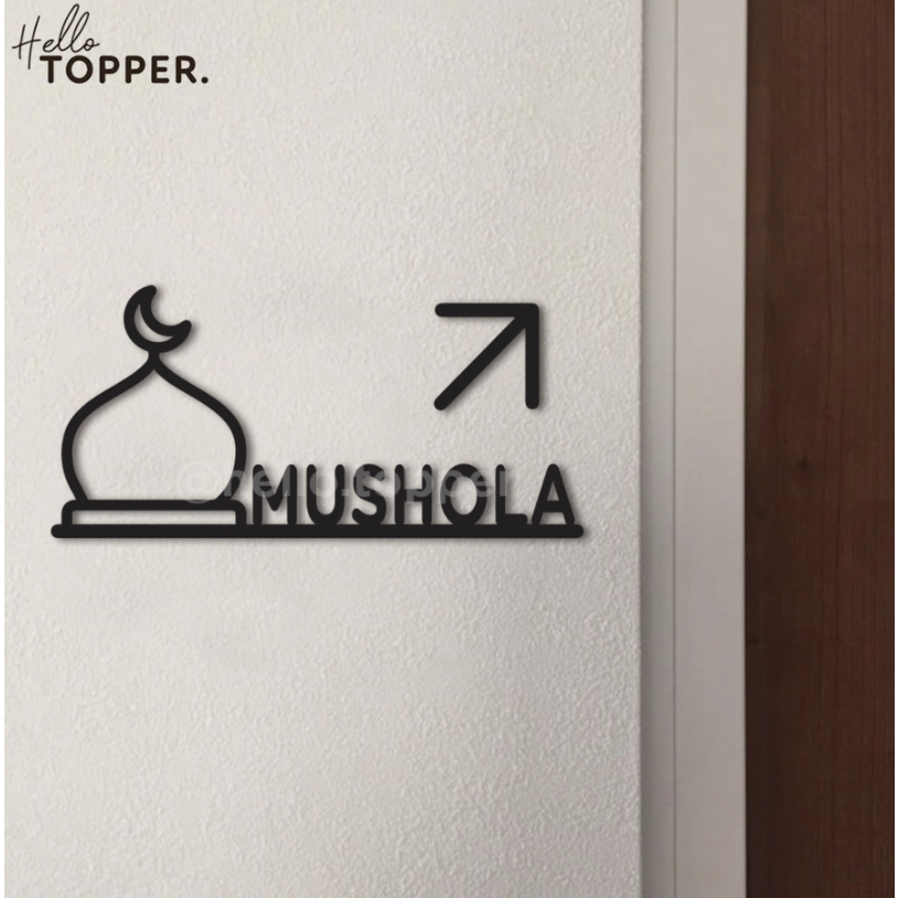 Jual Stiker Sign Mushola Akrilik | Mushola Sign Acrylic Sticker Modern ...