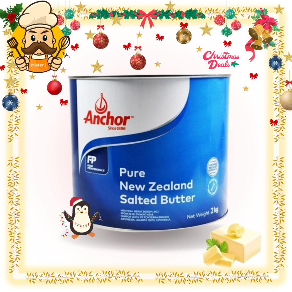 Jual Anchor Salted Butter 2kg + BUBBLE WRAP || Anchor Butter Salted ...