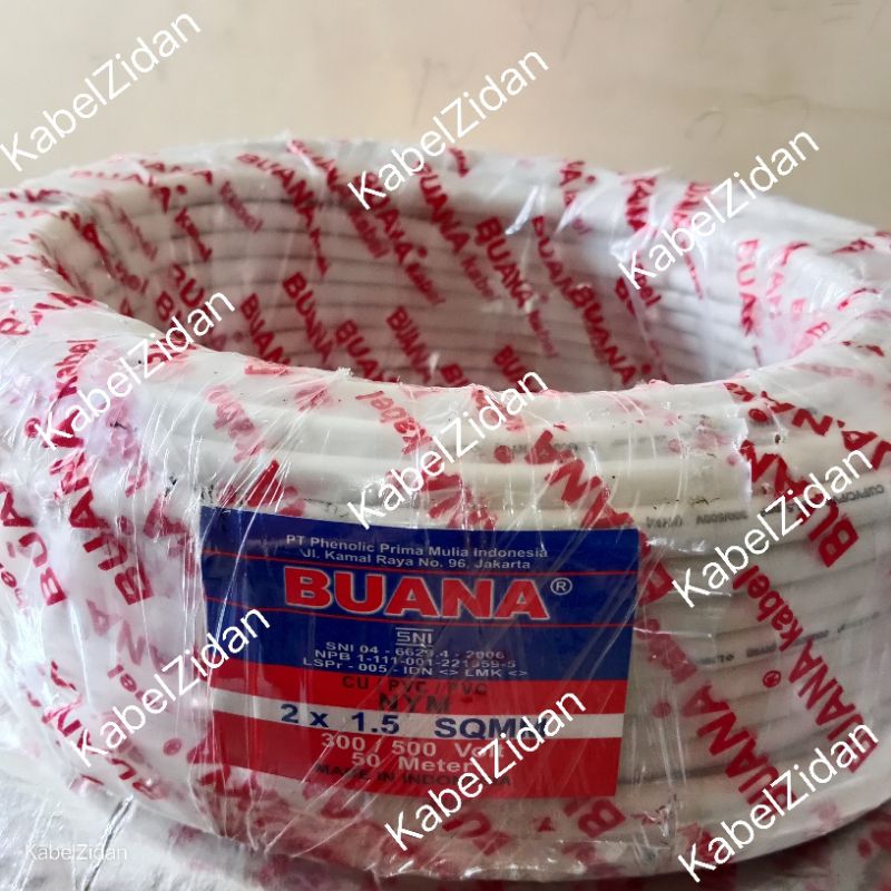 Jual Kabel BUANA NYM 2x1,5 panjang 50meter | Shopee Indonesia
