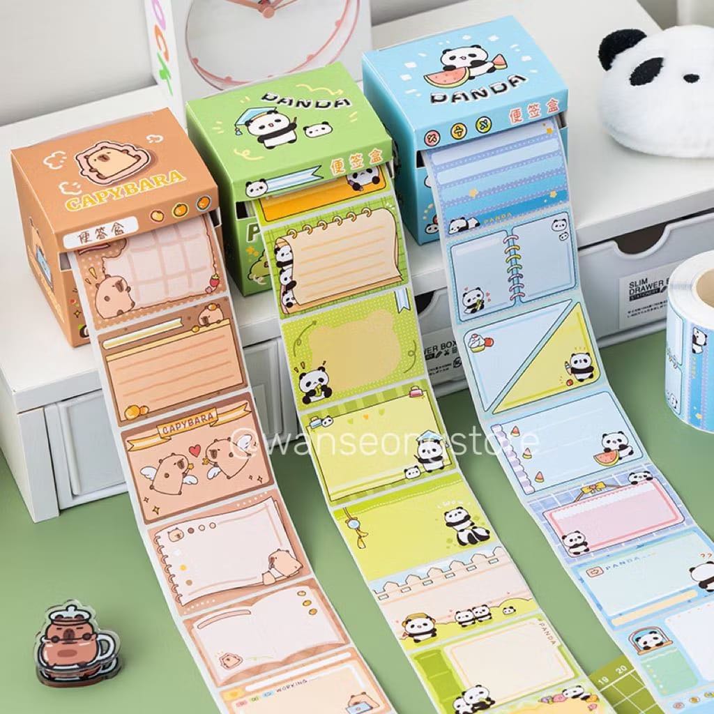 Jual Sticky Notes Box Roll Capybara Coklat Baca Buku | Shopee Indonesia