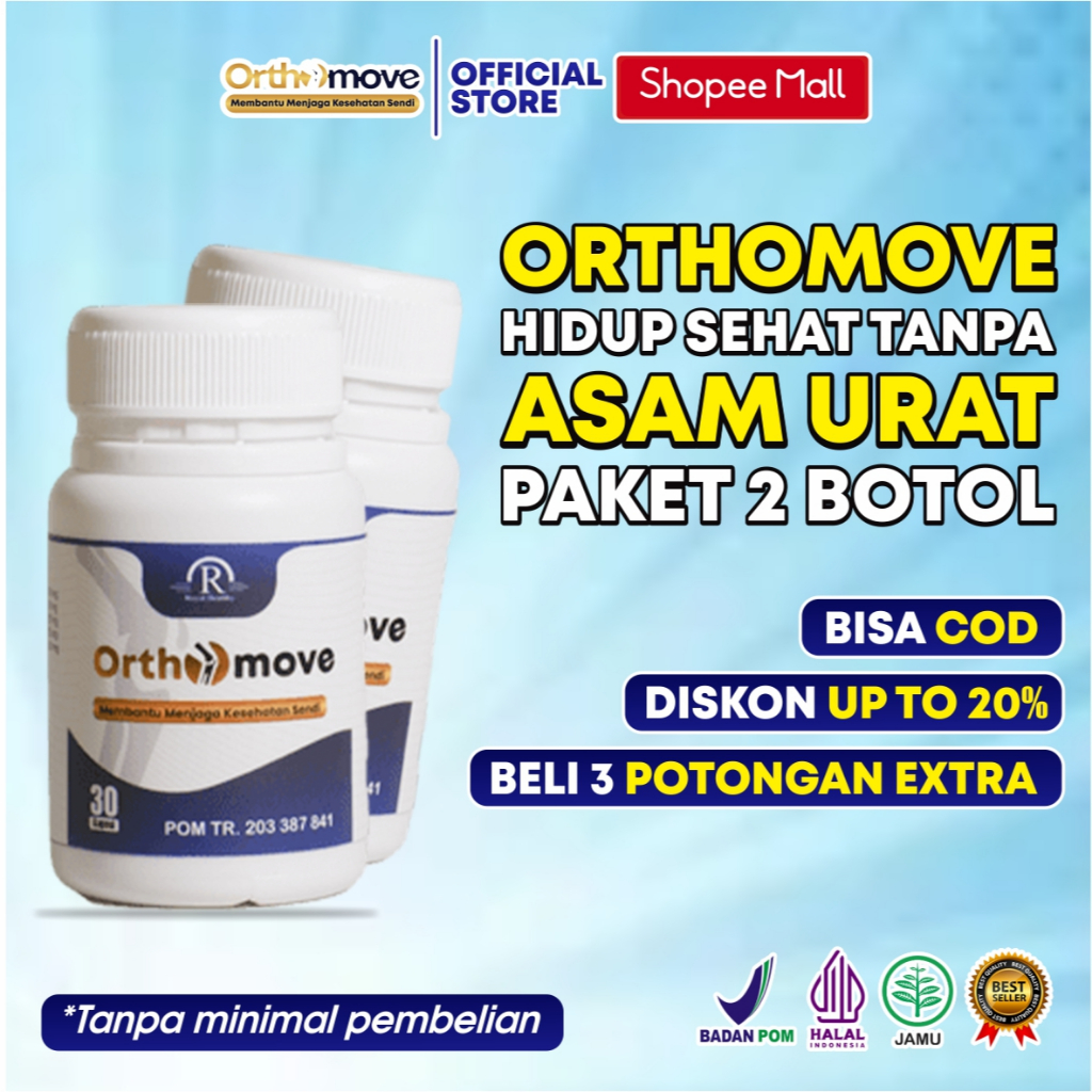 Jual ORTHOMOVE - Paket 2 Botol 30 Kapsul untuk Asam Urat | Shopee Indonesia