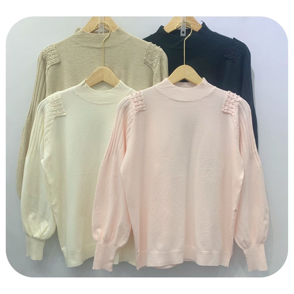 Jual ATASAN RAJUT YURA MUTIARA PREMIUM LENGAN BALON TERBARU CANTIK ...