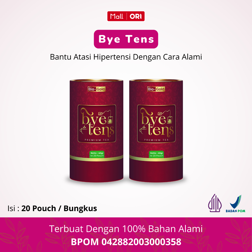 Jual BIO GOLD Teh Bye Tens Herbal Hipertensi Paket Hemat 2 Kaleng ...