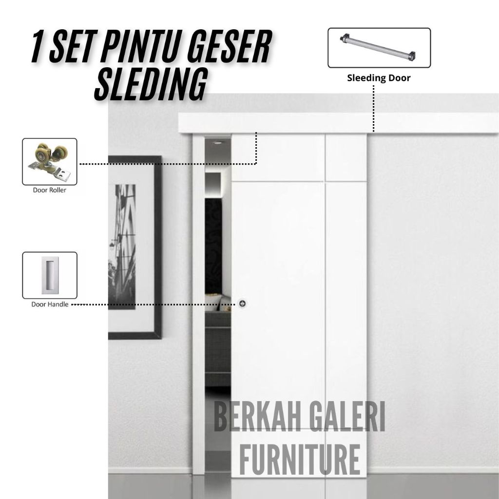 Jual SATU SET PINTU SLEDING PINTU KAMAR GESER PINTU RUMAH MINIMALIS ...