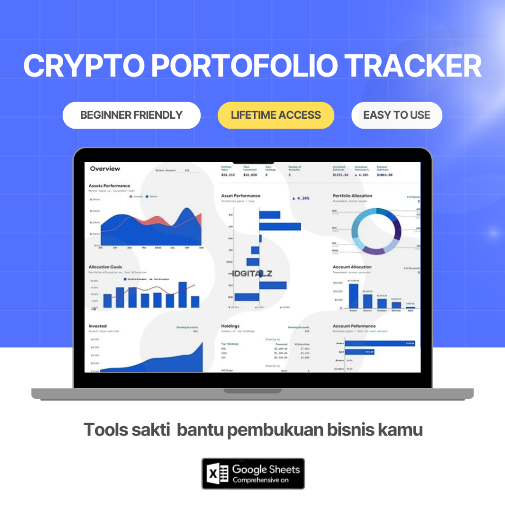 Jual LifeTime Crypto Portfolio Tracker Template Google Sheet ...