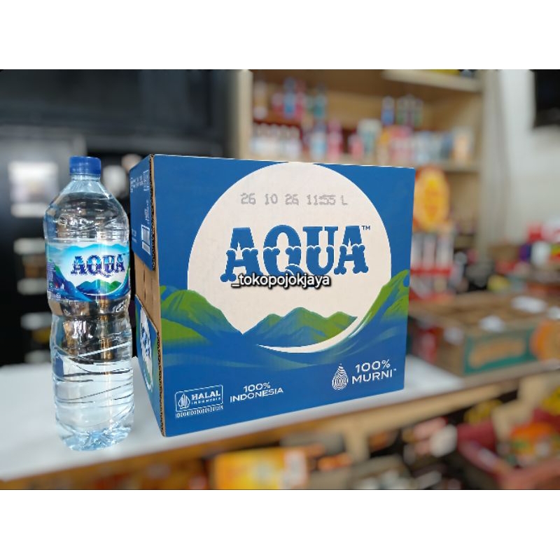Jual AQUA AIR MINERAL 1500ML | Kemasan Dus Isi 12 Botol | Shopee Indonesia