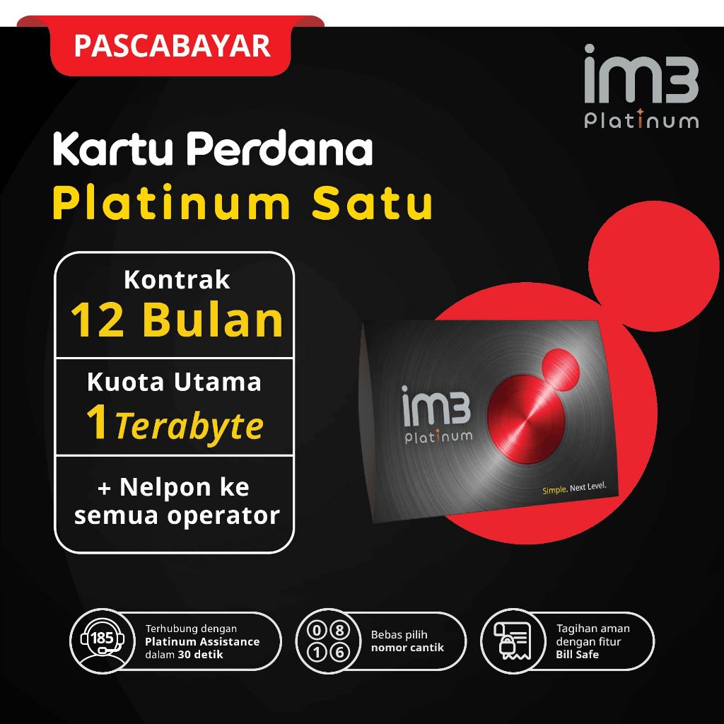 Jual Kartu Perdana IM3 Platinum SATU Kontrak 12 Bulan | Shopee Indonesia