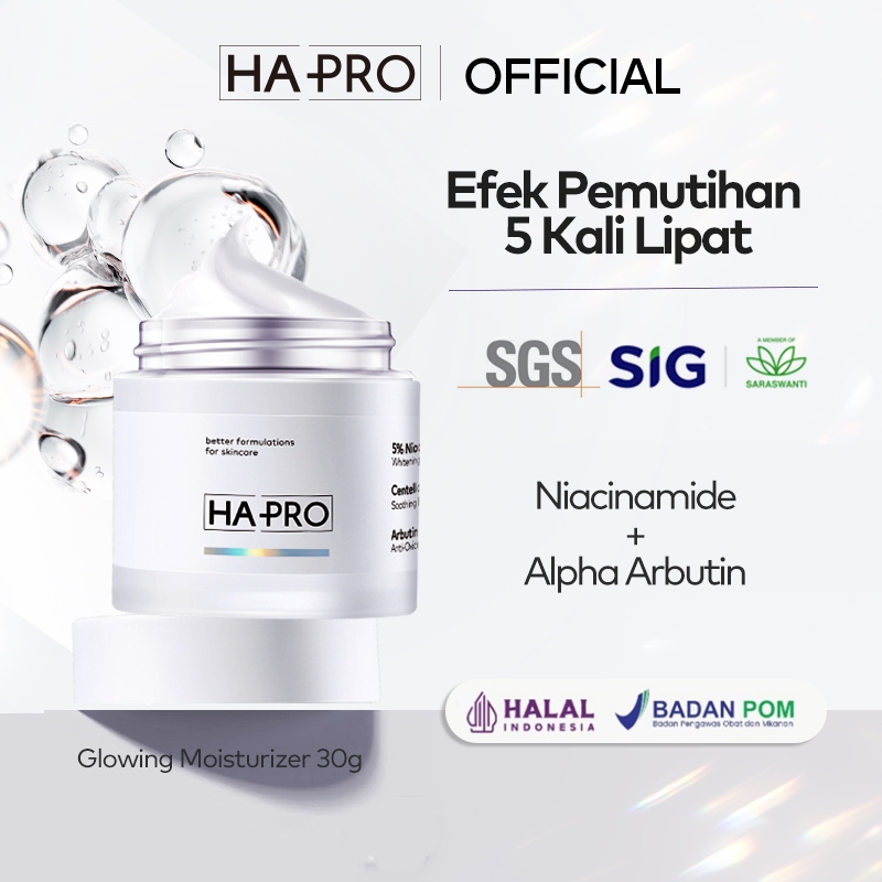 Jual [HAPRO] HA PRO Glowing Moisturizer Niacinamide & Alpha Arbutin ...