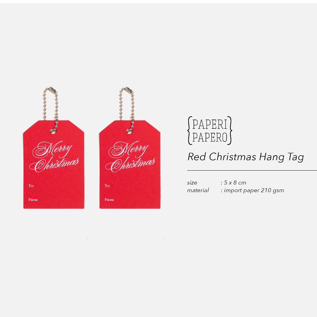 Jual Red Hang Tag Christmas (5 x 8 cm) - Hiasan Merah Natal (10 pcs ...