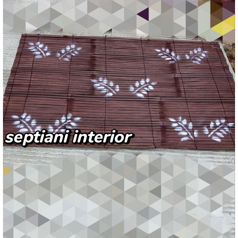 Jual Tirai bambu cat motip/kere bambu murah/Tirai bambu gulung/Penyekat ...