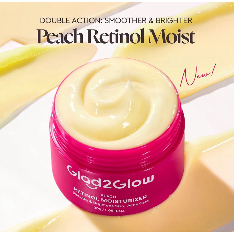 Jual GLAD2GLOW - G2G Peach Retinol Moisturizer 30GR | Shopee Indonesia