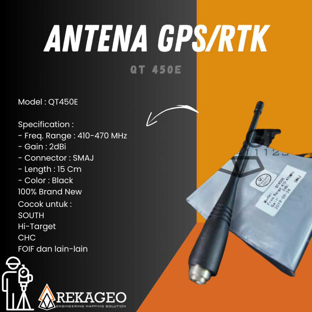 Jual ANTENA GPS RTK GNSS QT450E HEMISPHERE,SOUTH,TRIMBLE,HI TARGET, E-SURVEY, ANTENNA UHF RADIO ...