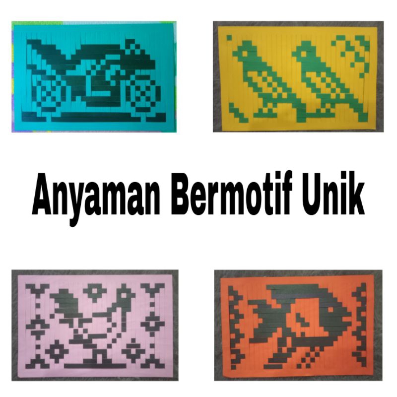 Jual Anyaman sudah jadi / anyaman motif unik / anyaman kertas sudah ...