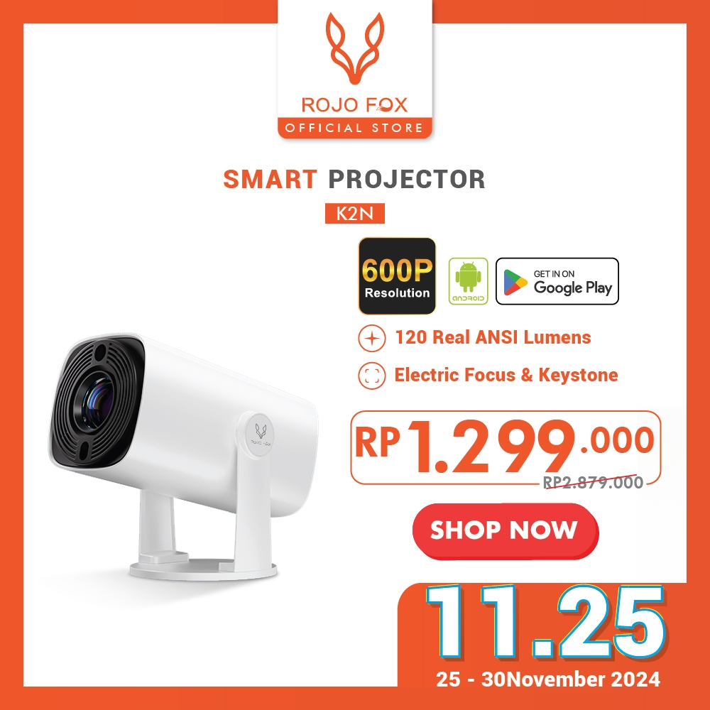 Jual Proyektor ROJO FOX K2N Android Smart Projector | 720P HD ...