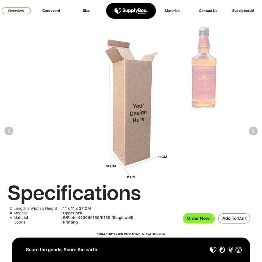 Jual KARDUS BOX PACKAGING PRINTING 11 x 11 x 37 CM | Kardus | Cardboard ...