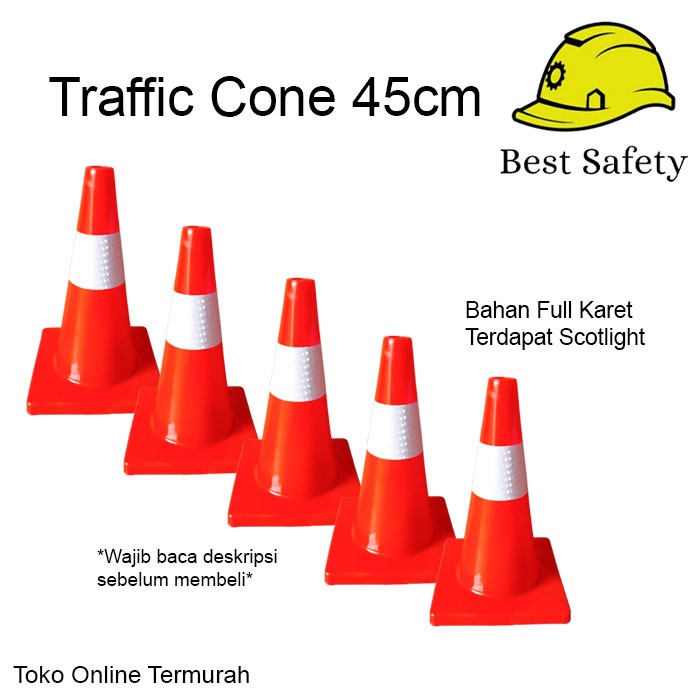 Jual Safety Traffic Cone 45 cm / Kerucut Lalu Lintas | Shopee Indonesia