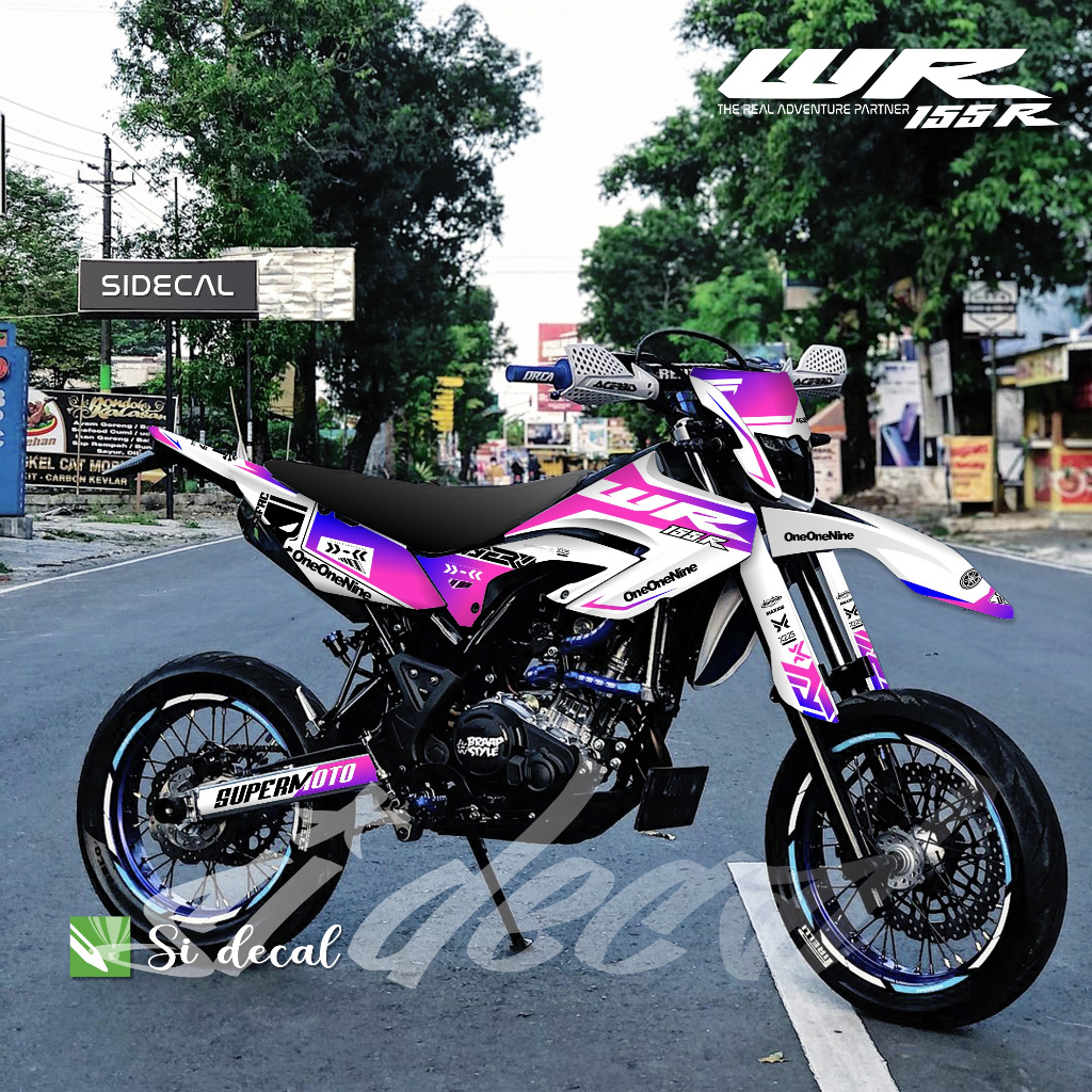 Jual bisa cod supermoto desain decal wr 155 simple full body stiker ...