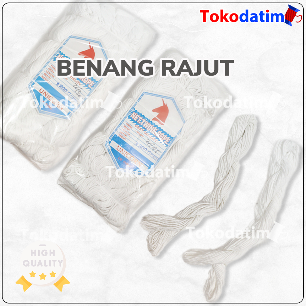 Jual Benang Jala / Benang Taplak / Benang Rajut Putih Unicorn 1 Bks ...