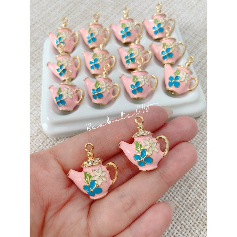 Jual Mote manik besi bandul teko bunga beads DIY | Shopee Indonesia
