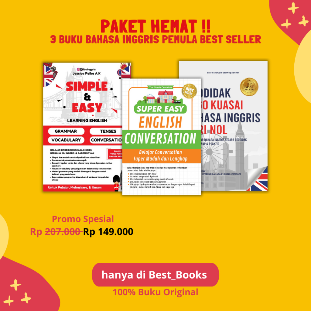 Jual Paket Murah 3 Buku Bahasa Inggris Best Seller (Otodidak Inggris ...