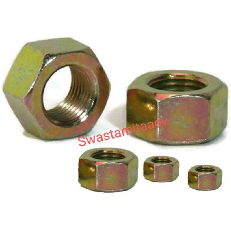 Jual MUR M6 KUNING Mur Besi M6 Kuning kunci 10 p1.00 Mur Baut 6 mm Mur ...