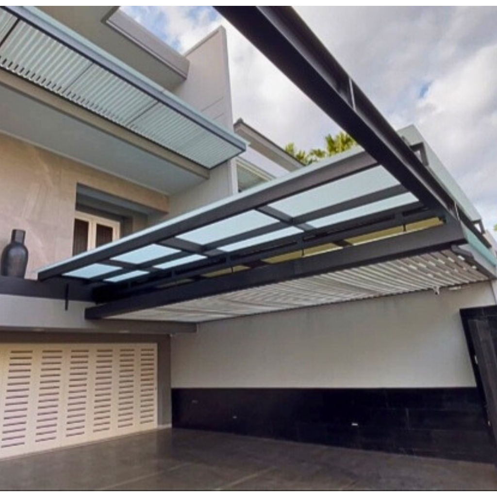 Jual Kanopi sliding atap kaca tempered murah terpasang | Shopee Indonesia