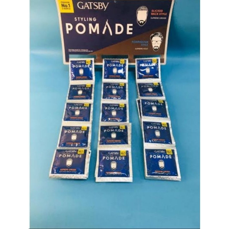 Jual (TU) GATSBY STYLING POMADE SACHET 36 pcs/GATSBY MINYAK RAMBUT ...