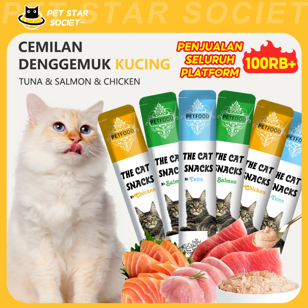 Jual Buy 30 Get 50 Free snack hewan peliharaan Cemilan Kucing 15g/bar ...