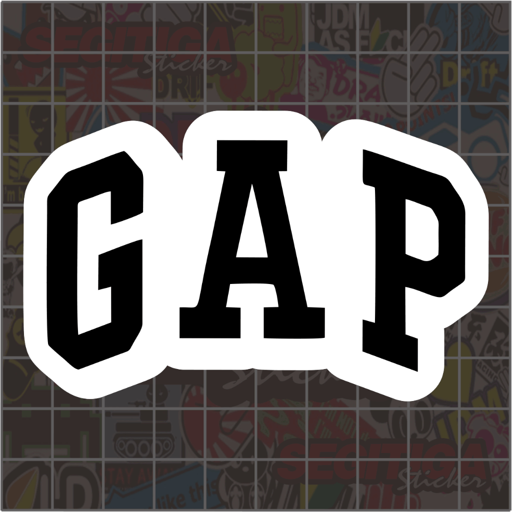 Jual Sticker Printing Brand "GAP" Ukuran 10cm Laminasi Glossy | Shopee ...