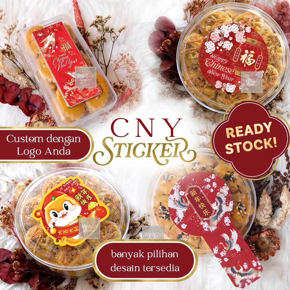 Jual STIKER Imlek 2025 SNAKE / Sticker Toples Sincia / Chinese New Year ...