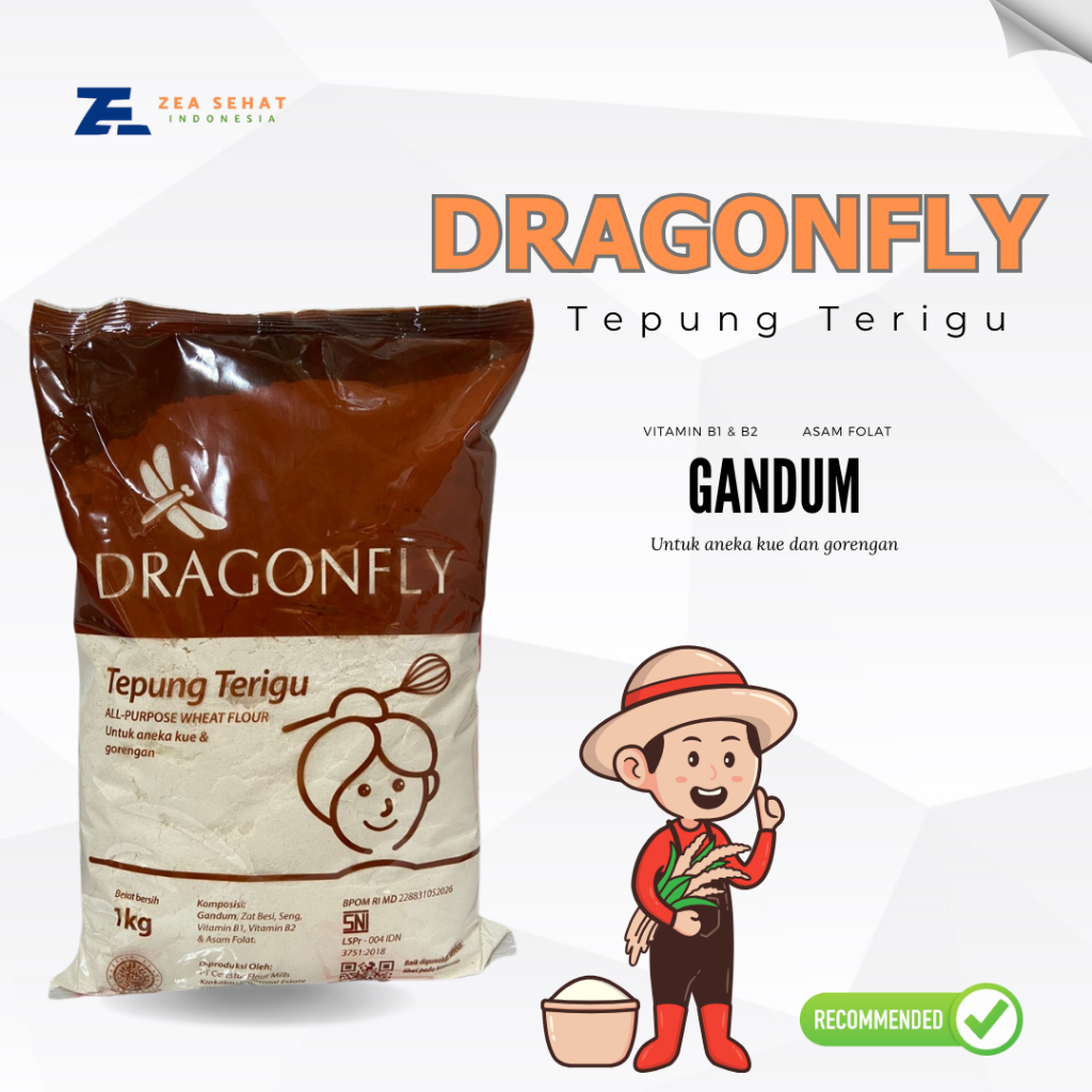 Jual Dragonfly 1kg Tepung Terigu Gandum Spesialis Untuk Gorengan dan ...