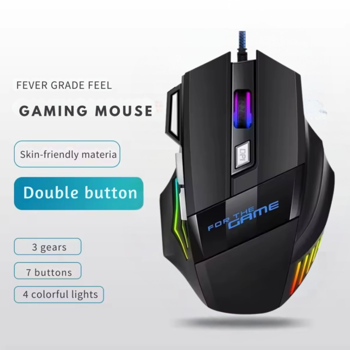 Jual Mouse Gaming G6 7 Button USB 2400 Dpi mode switch led Colorful e ...