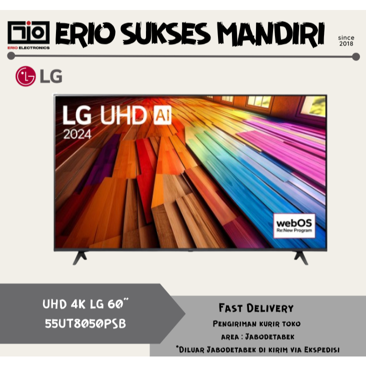 Jual TV LG 55UT8050 55 INCH SMART TV 4K UHD W/HDR10 PRO 2024 ...