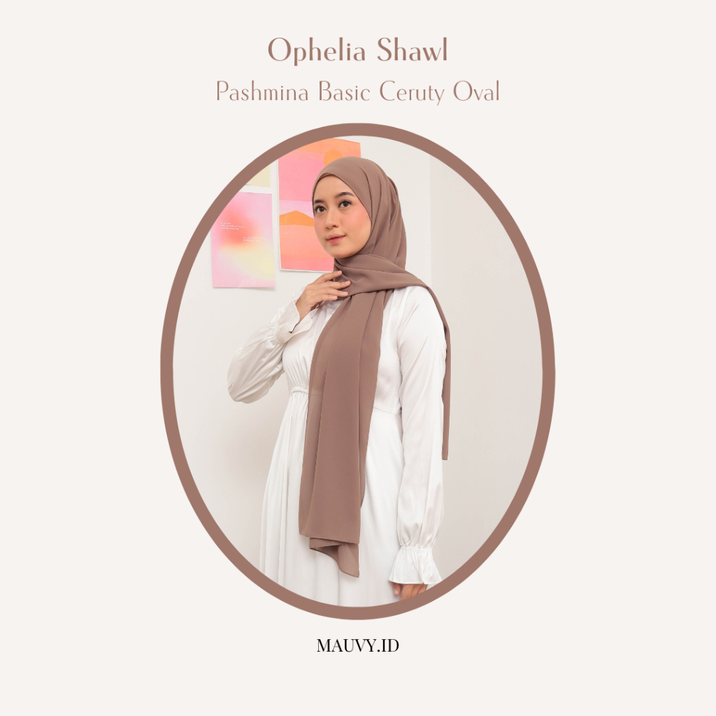 Jual MAUVY — Ophelia Shawl (Pashmina Basic Ceruty Oval) | Shopee Indonesia