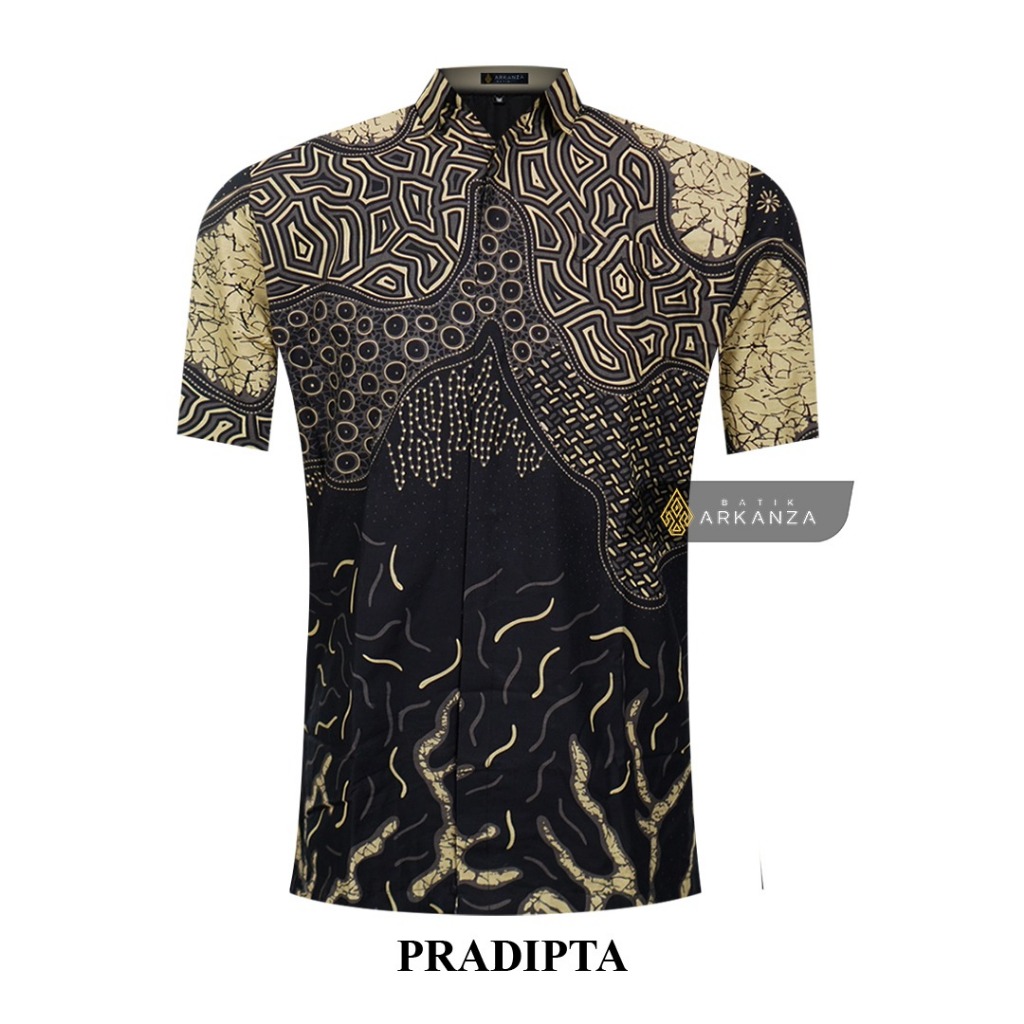 Jual ARKANZA STORE Motif PRADIPTA PENDEK Kemeja Batik Premium Pria ...