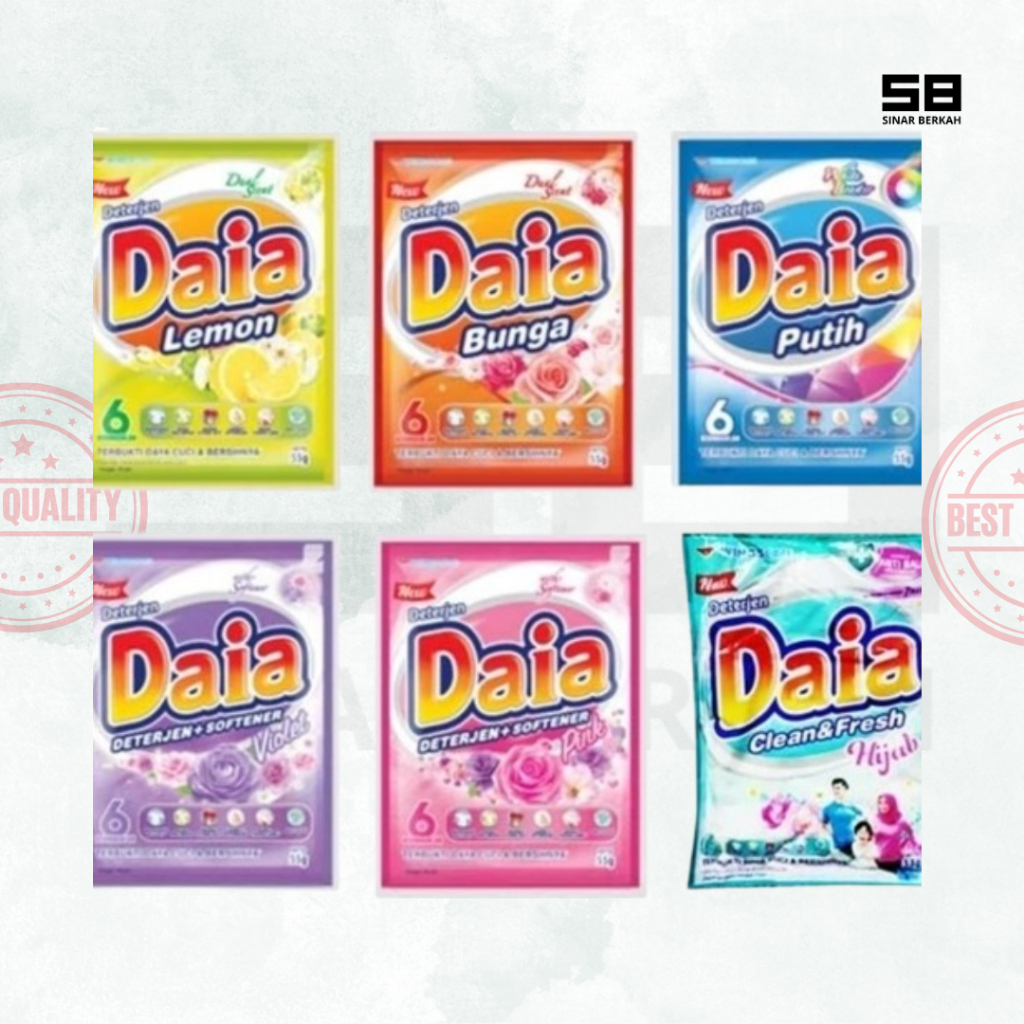 Jual DAIA SASET 1000 1 PCS DETERGEN BUBUK DAIA - SINAR BERKAH | Shopee ...