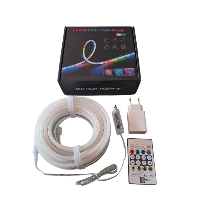 Jual Lampu Neon flex RGB IC Running Paket Smart Led Sensor Suara ...