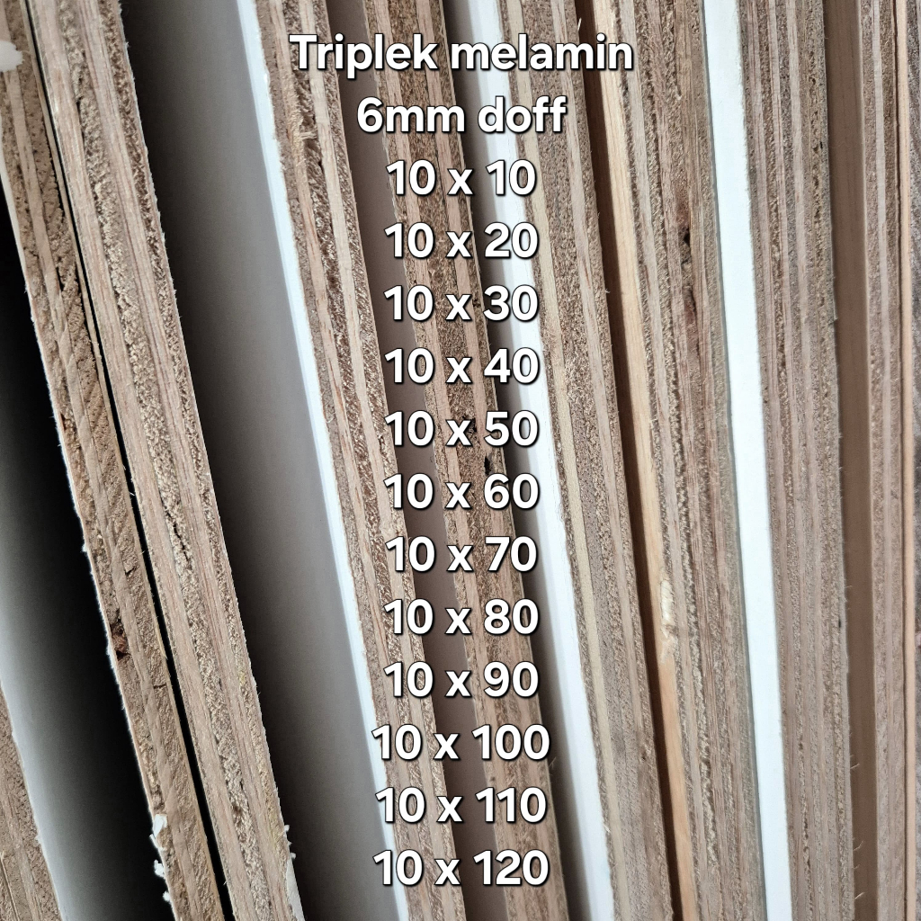 Jual Triplek melamin putih custom 6mm doff 1 sisi lebar 10 cm | Shopee ...